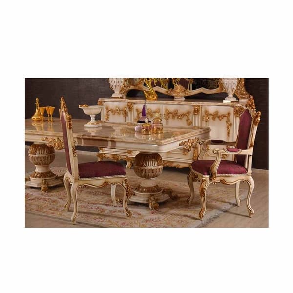 Zoticay Hand Carved European Dining Table Set - Bed Bath & Beyond ...