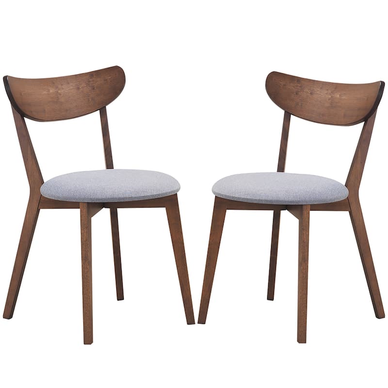 2PCS Dining Chair Side Chair with Soft Seat and Solid Wooden Legs ...