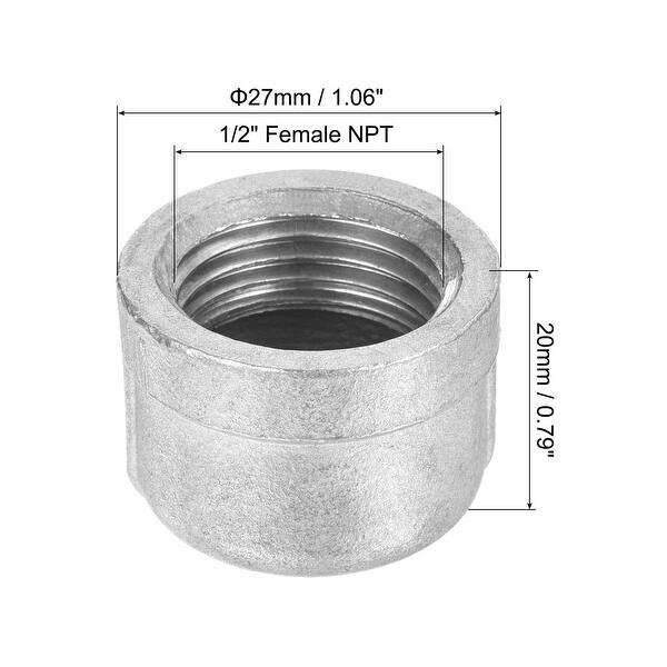 1/2" NPT Pipe Fitting Cap, 4 Pack Stainless Steel Pipe Cap for DIY ...