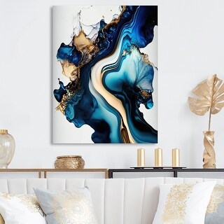 Designart "Circlar Design Solid Marble Art I" Abstract Marble Canvas ...