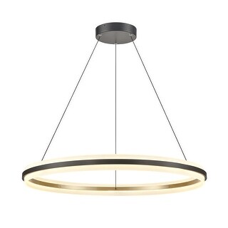 Elk Home Light Ring Black With White Acrylic Diffuser 1 Light Pendant ...