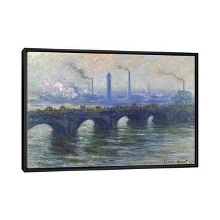 iCanvas "Waterloo Bridge, London, 1900 " by Claude Monet Framed Canvas ...