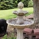 Sunnydaze 2-Tier Pineapple Solar Water Fountain with Battery Backup ...