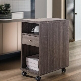 Chairside Table with Drawer and Wheels - Bed Bath & Beyond - 39115040