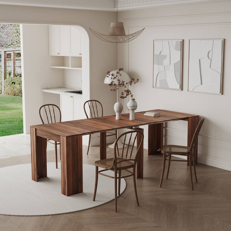 Extendable Console Table Extending Sofa Table w/Spacious Tabletop for ...