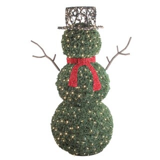6.5' Giant Commercial Grade LED Lighted Snowman Topiary Outdoor ...