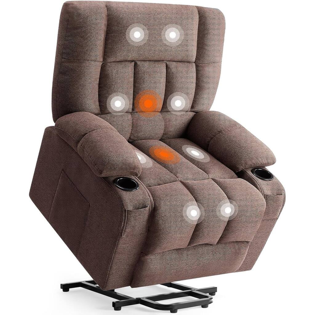 Recliner Chair with Vibrating Massage and Heating, Adjustable Electric ...