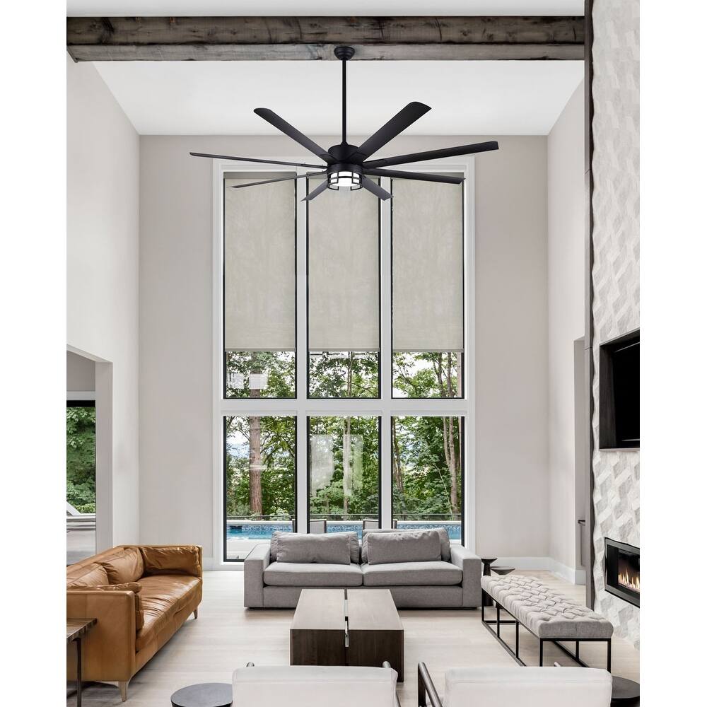Ezra 8 Blade 72" Ceiling Fan with LED Light - Bed Bath & Beyond - 37306835