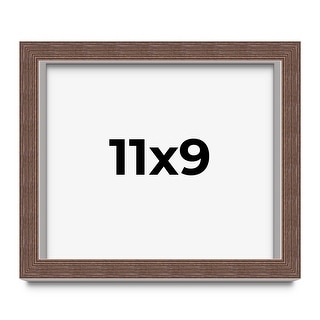 11x9 Shadow Box Frame Brown | 1.125 inches Deep Real Wood Rustic - Bed ...