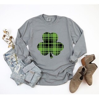 Buffalo Plaid Clover Garment Dyed Long Sleeve - Bed Bath & Beyond ...