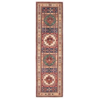 ECARPETGALLERY Hand-knotted Uzbek Ghazni Navy, Red Wool Rug - 2'8 x 9'4 ...