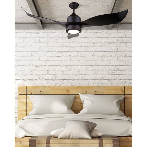Aria 3 Blade Ceiling Fan w/ LED Light Kit - Black - Bed Bath & Beyond ...
