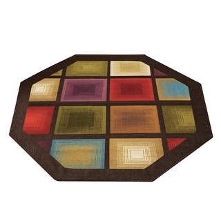 Optic Squares Geometric Octagon Rug - 54" x 54" - Bed Bath & Beyond ...