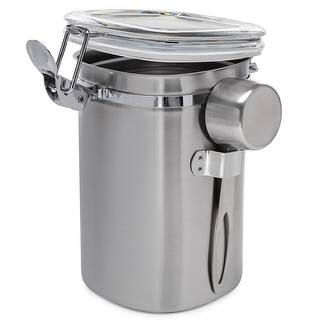 Stainless Steel Coffee Canister with Measuring Spoon - Bed Bath ...