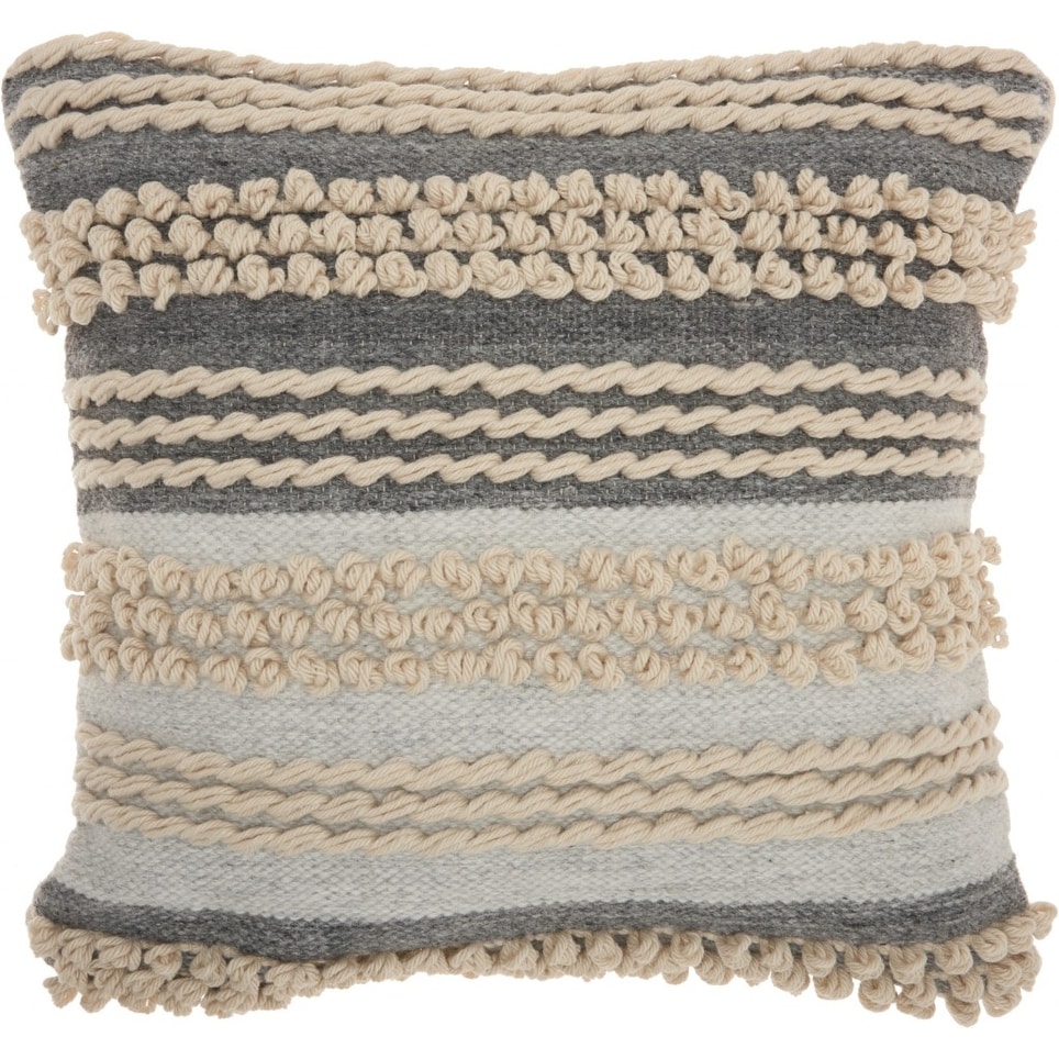 Blush Textured Broken Stripes Throw Pillow - Bed Bath & Beyond - 39555735