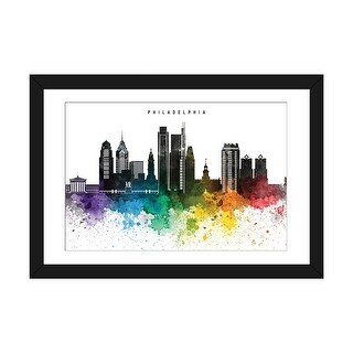 iCanvas "Philadelphia Skyline, Rainbow Style" by WallDecorAddict - Bed ...