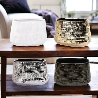 Textured Oval Vase - 5"H x 3"W x 7"L - Bed Bath & Beyond - 39084116