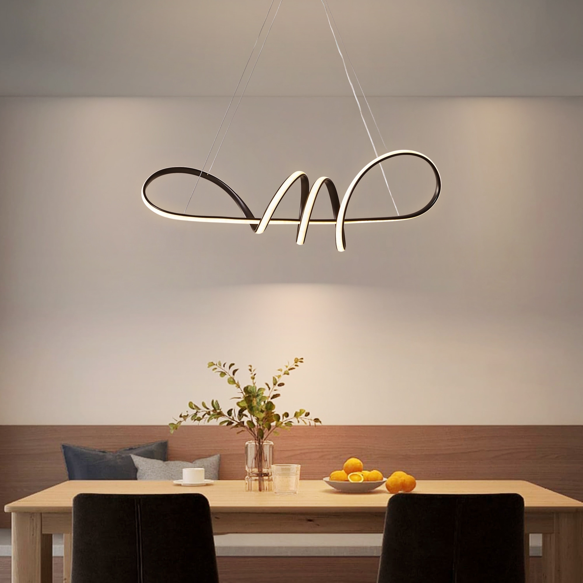 Modern LED Linear Chandelier Island Light for Dining Room - On Sale ...