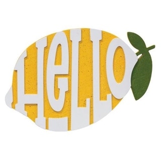 Hello Lemon Sign - 10” high by 15.5” wide by .5” deep - Bed Bath ...