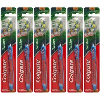 Colgate Twister Manual Toothbrush, Soft, Pack of 6 (Pack of 6 ...