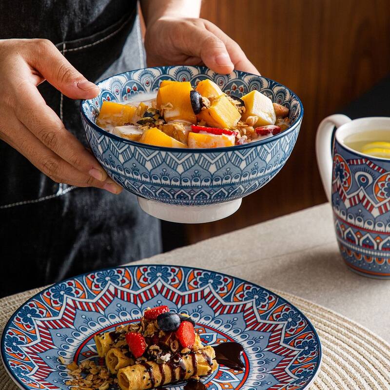 vancasso Mandala Bohemian Porcelain Dinnerware Set (Service for 4 ...