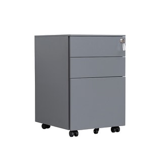 3 Drawer Mobile File Cabinet with Lock Steel File Cabinet for Legal ...