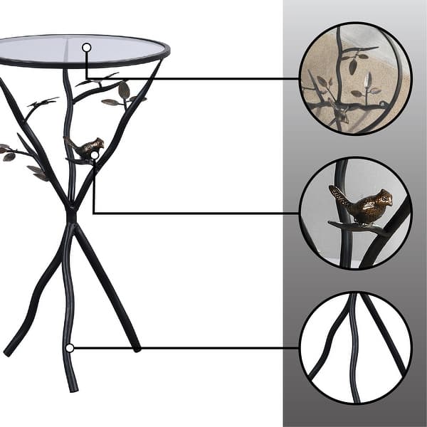 FirsTime & Co. Bird and Branches Iron Tripod Side Table - On Sale - Bed ...