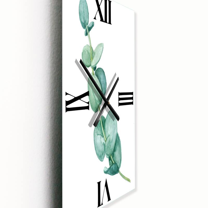 Designart 'Young Eucalyptus Leaves and Branches II' Traditional Metal ...