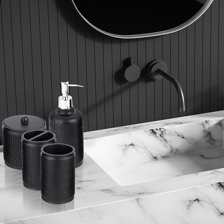 Kralix 4pc Devash Resin Bath Accesssory Set - On Sale - Bed Bath ...