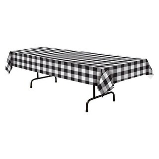 15.75" Black and White Buffalo Plaid Tablecover - Bed Bath & Beyond ...