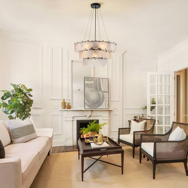 Starsky 6-Light Modern Tier Ceiling Light Contemporary Round Chandelier ...