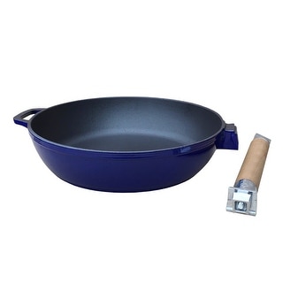 BIOL Non-Stick Pre Seasoned Cast Iron Skillet in Blue - Bed Bath ...