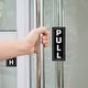 1Set Push Pull Door Sign 2"x5" Adhesive Horizontal Pull Push Sticker ...