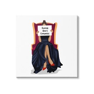 Stupell Queens Don't Compete Phrase Canvas Wall Art Design by Saba Rauf ...