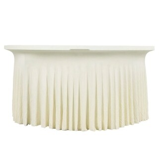 6 ft Wavy Spandex Tablecloth Table Skirt - Bed Bath & Beyond - 42505396