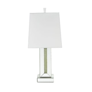 Silver Mirror Table Lamp and Engineered Stone - Bed Bath & Beyond ...