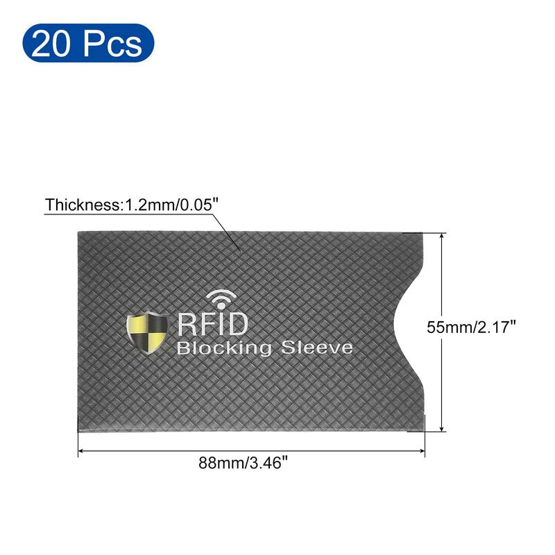 RFID Blocking Credit Card Sleeves, 20 Pack Contactless Protect Holder ...