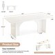 63-Inch Large Desk, Modern Executive Desk Home Office White Computer ...
