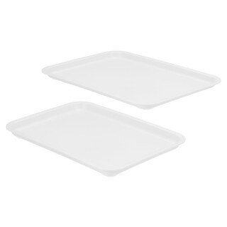 12x9" Fast Food Tray, 2 Pack Plastic Reusable Multi-Purpose Serving ...