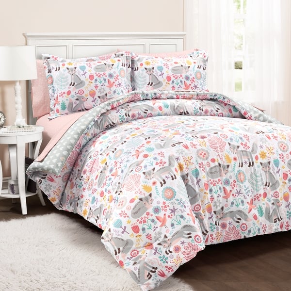 Lush Decor Pixie Fox With Sheet Set Kids Back To Campus Comforter - Bed ...