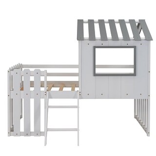 Vera Loft House Bed with Fence-Shaped Guardrail - Bed Bath & Beyond ...