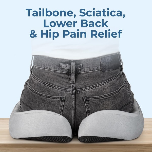 Tailbone Pressure Relief Cushion - Coccyx, Lower Back, Hip, Butt, Sciatica Pain Relief Pillow ...