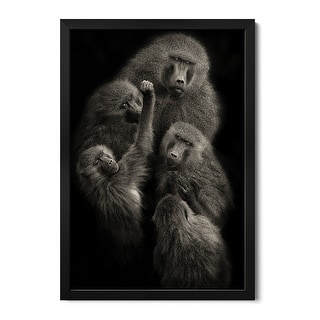 Baboons "United" Premium Framed Poster by Mario Moreno - Bed Bath ...
