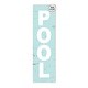 Weather Resistant "Pool" Rectangular Outdoor Wall Sign - 35" - Sea Blue ...