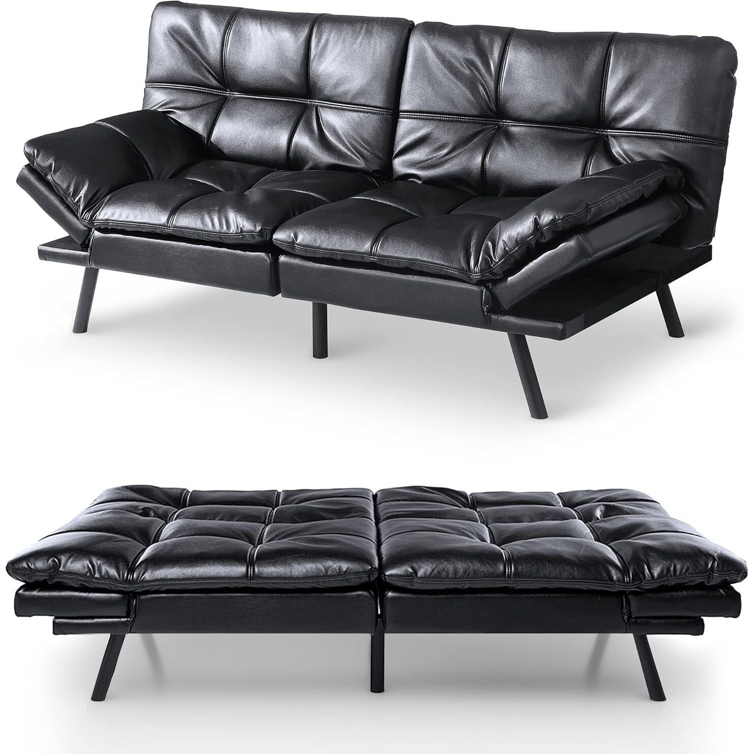 Modern leather futon store