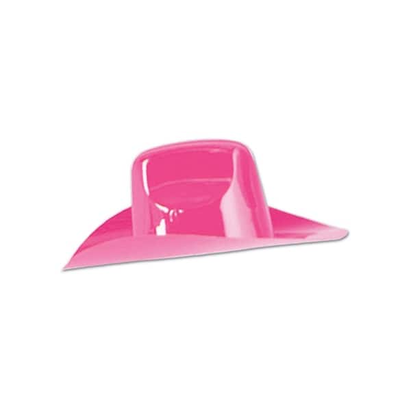 Club Pack of 48 Solid Pink Miniature Plastic Cowboy Hat Party ...