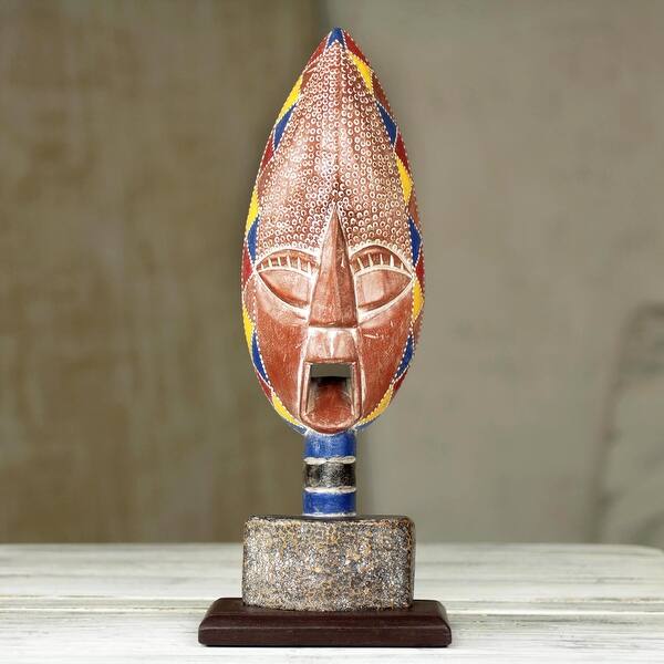 Novica Handmade African Warrior African Wood Mask - Bed Bath & Beyond ...