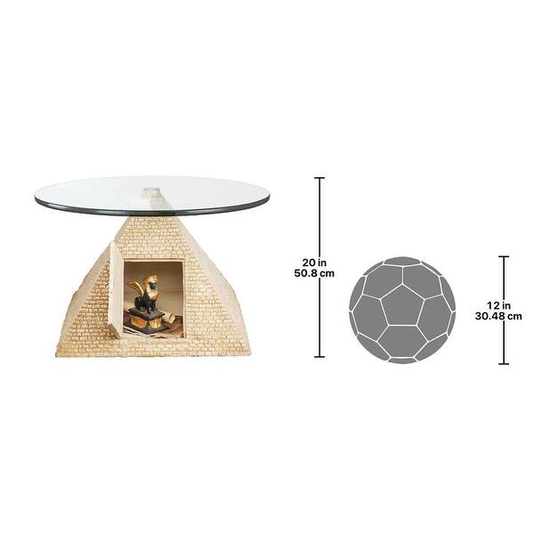 Design Toscano Great Egyptian Pyramid of Giza Sculptural Glass-Topped ...