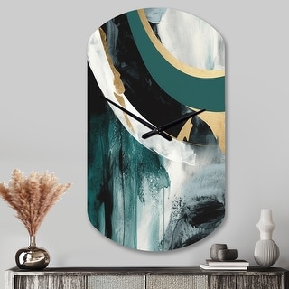 Gold And Green Geometric Enchantment II - Abstract Marble Large Wall ...