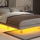 Full-Size Floating Bed with LED Underglow for a Modern Bedroom ...